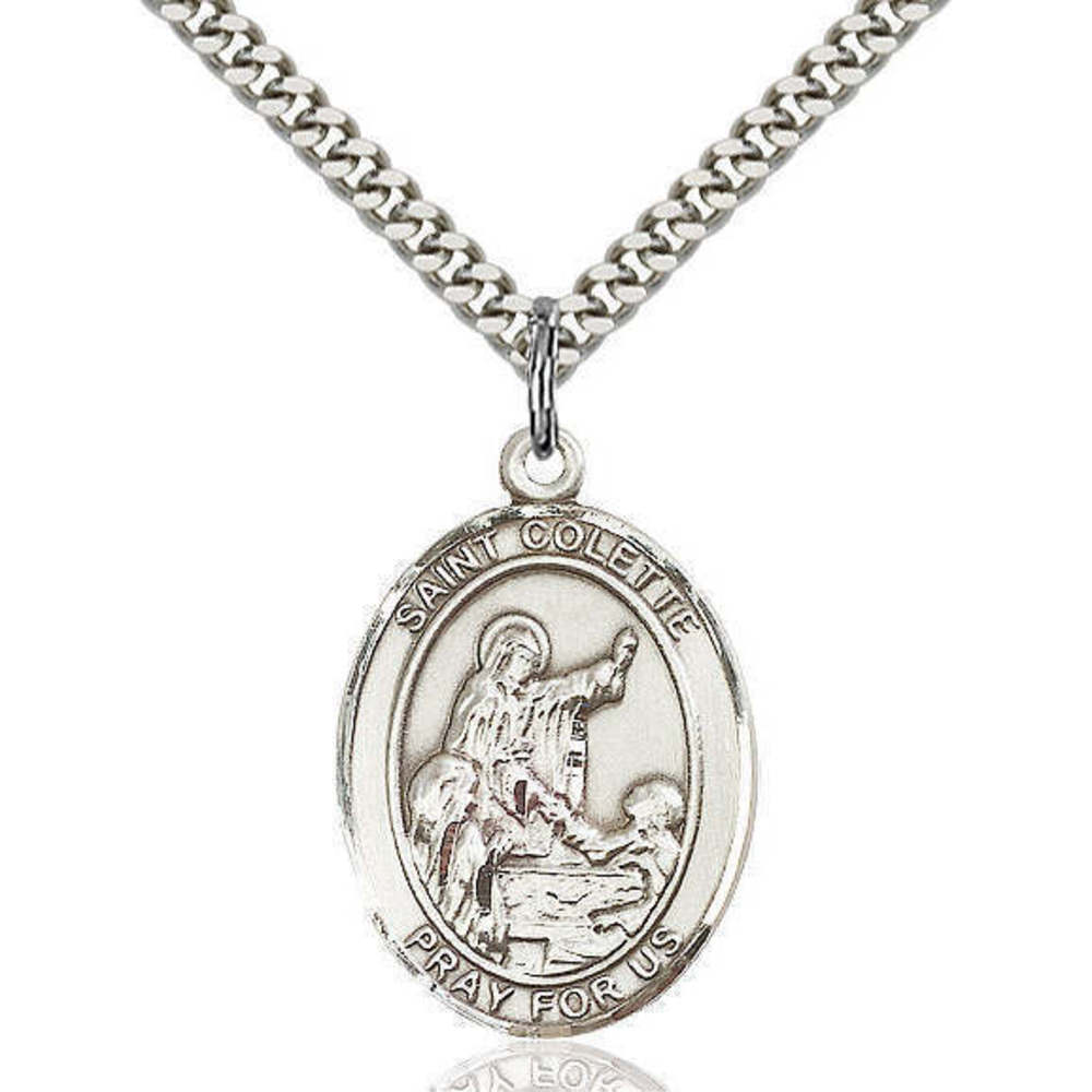 Saint Colette Sterling Silver Medal - Gem